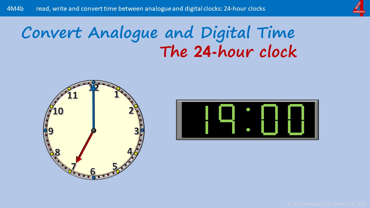 Converting Analogue And Digital On 12 Hour Clock